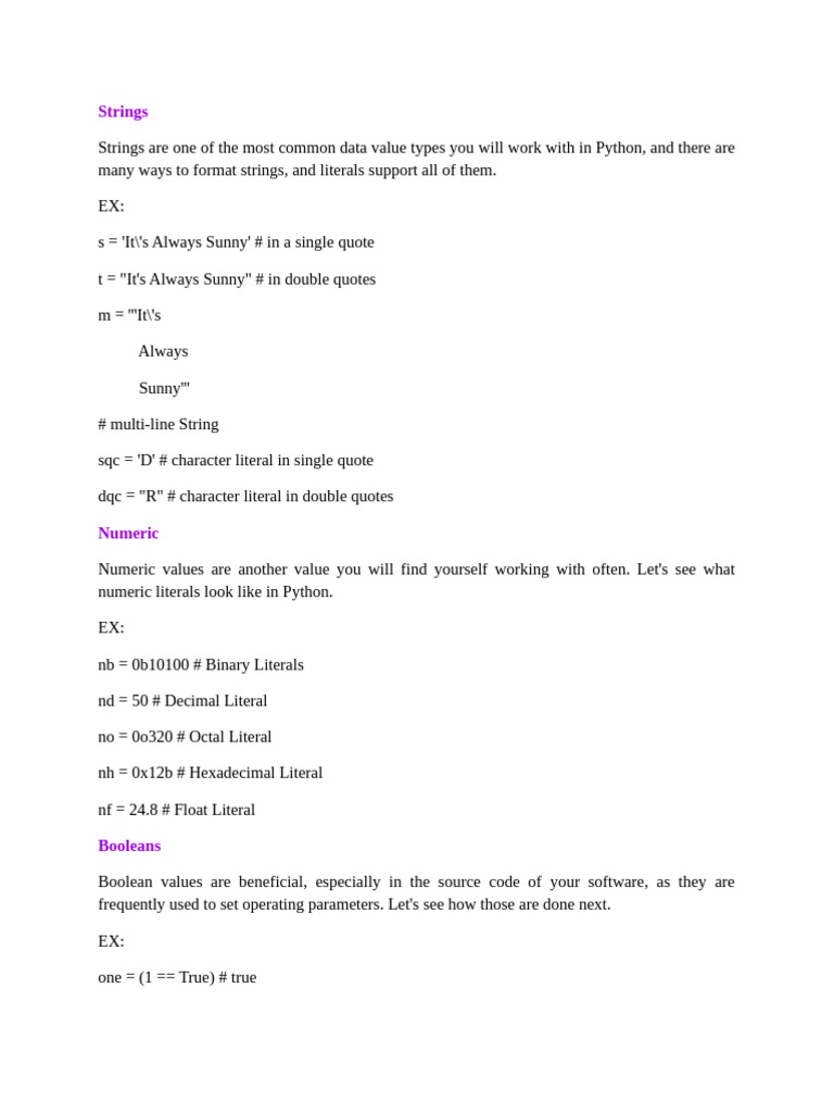 Python Notes | PDF