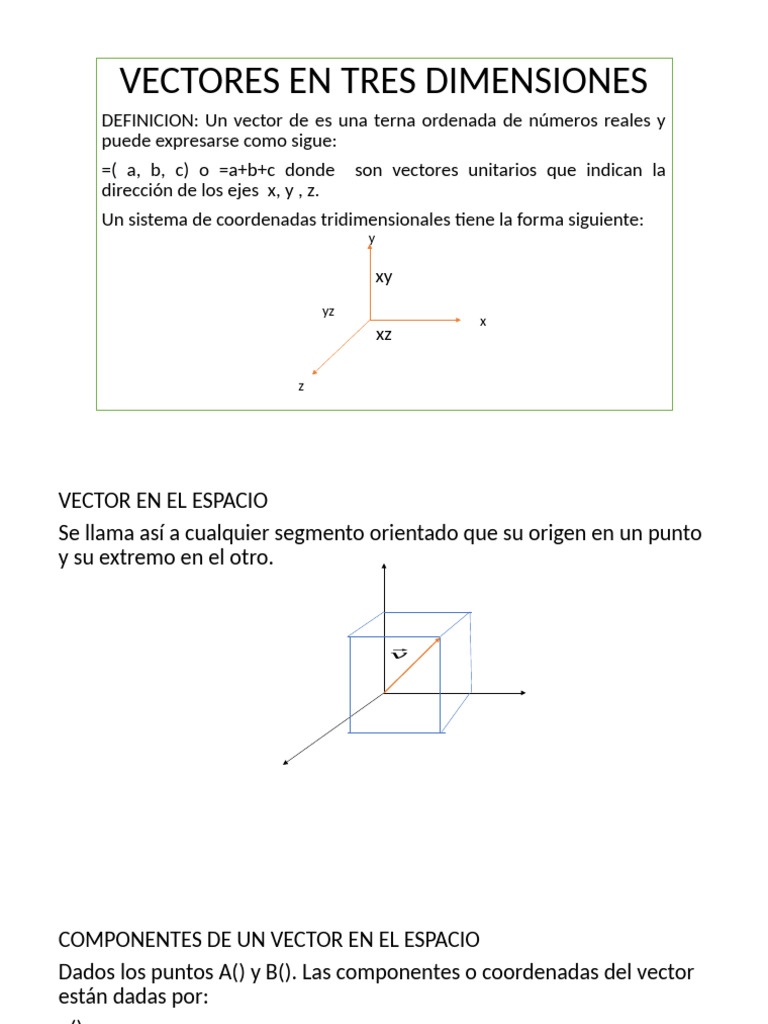 Vectores en Tres Dimensiones | PDF
