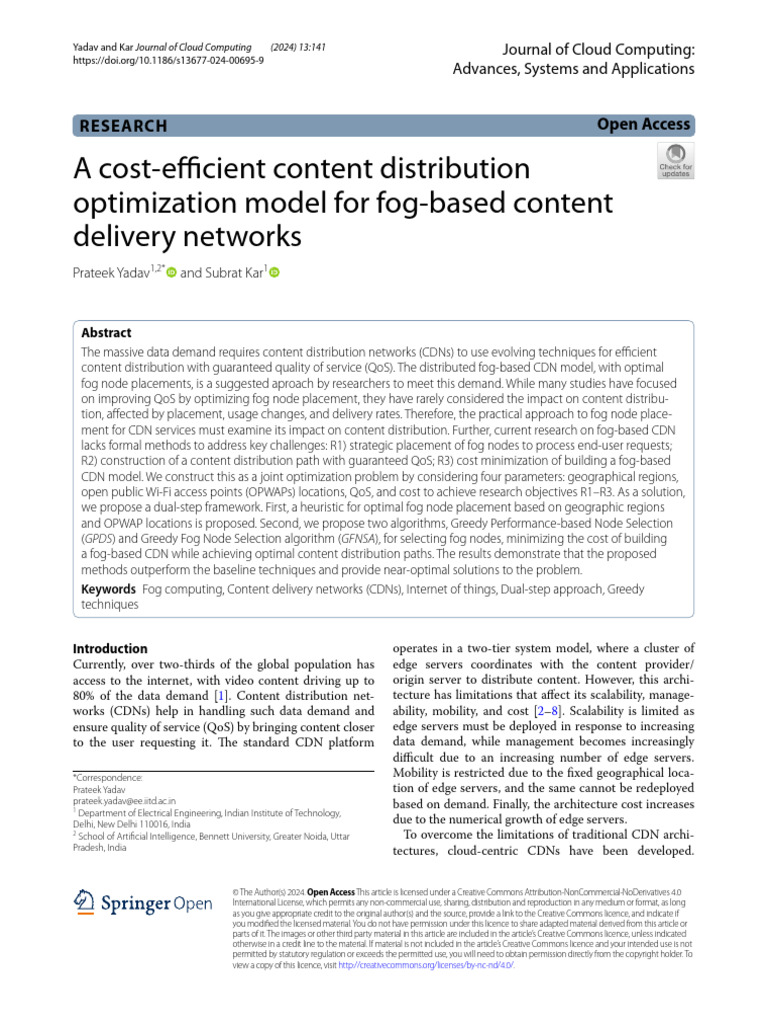 content distribution optimization model for fog-based content | PDF