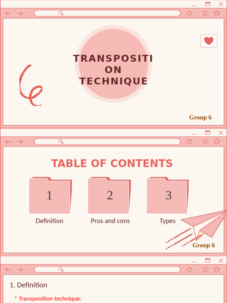 Transposition translation technique | PDF