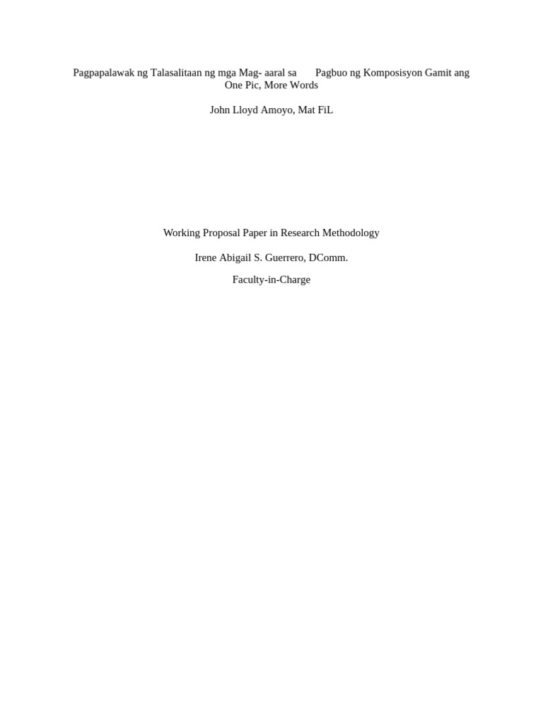 Amoyo, John Lloyd Mat Fil | PDF