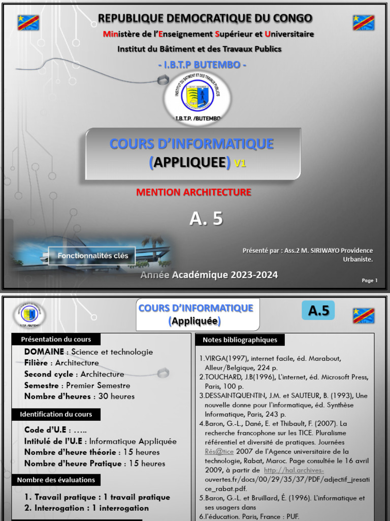 Cours D'informatique A5 | PDF