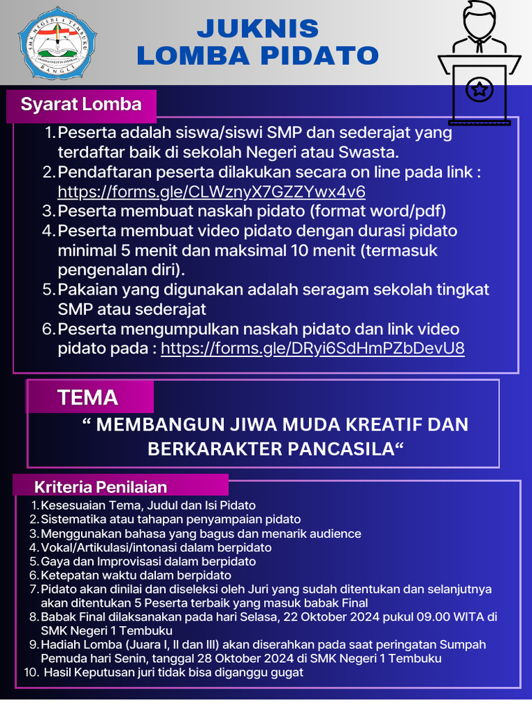 Juknis Lomba Pidato-1 | PDF