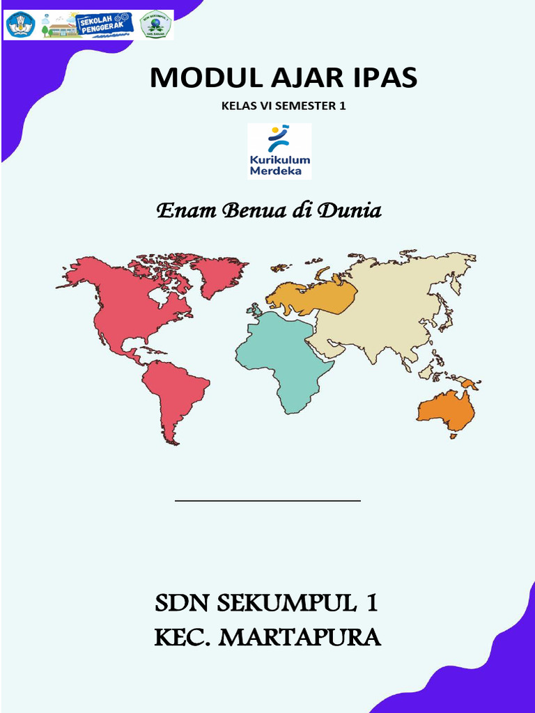 Modul Ajar IPAS Kls 6 Observasi - Enam Benua Di Dunia | PDF