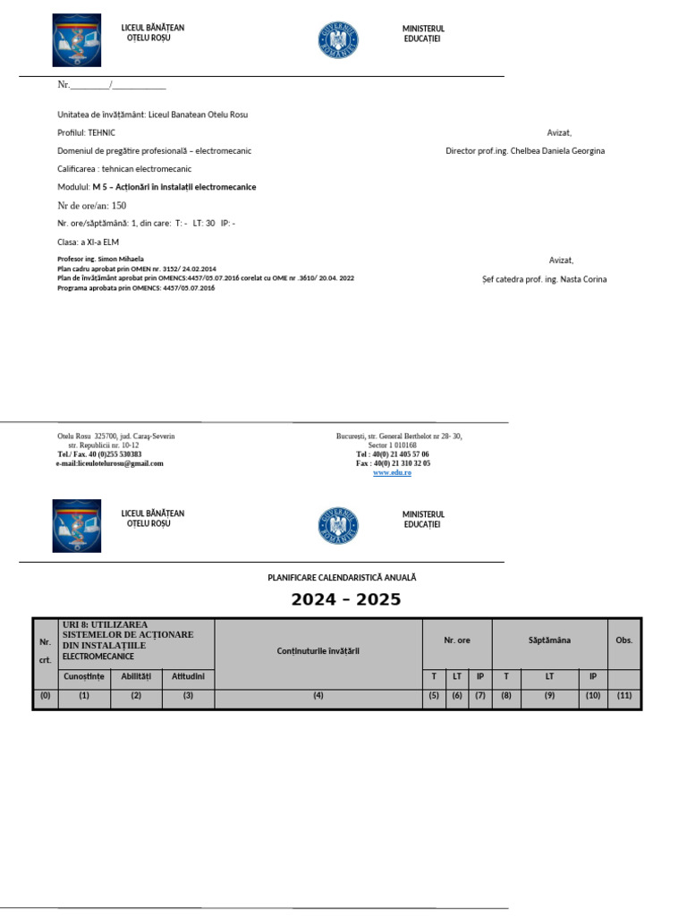 m5 Xi Elm Actionari in Instalatii Electromecanice | PDF