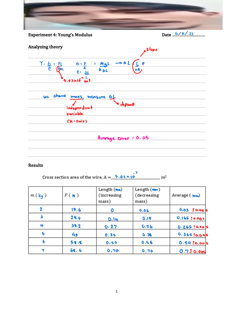 Lab04 Young Modulus Bro Pdf Pdf