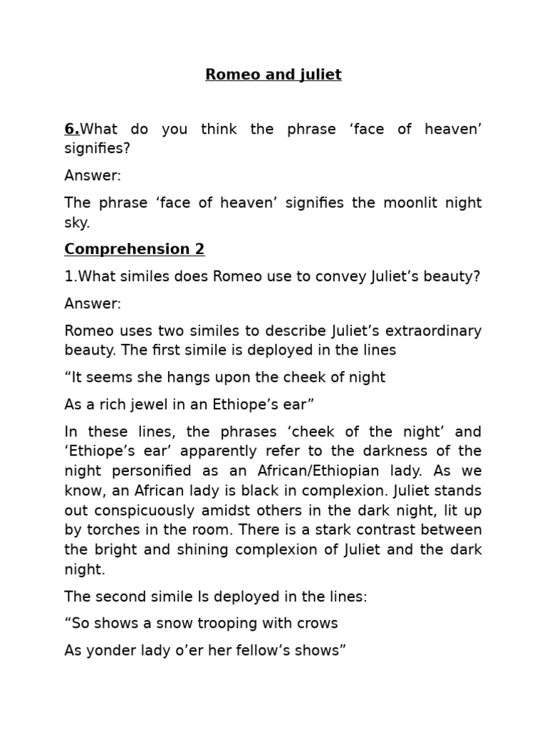 Romeo and Juliet | PDF