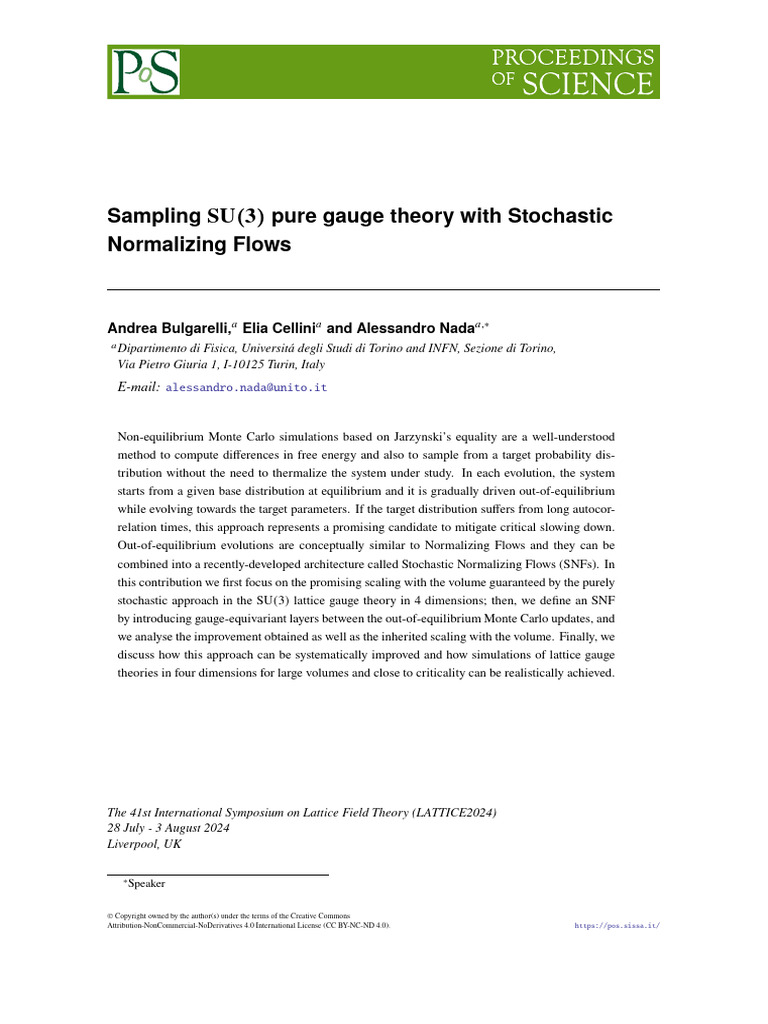 Sampling SU (3) Pure Gauge Theory With Stochastic | PDF | Monte Carlo ...