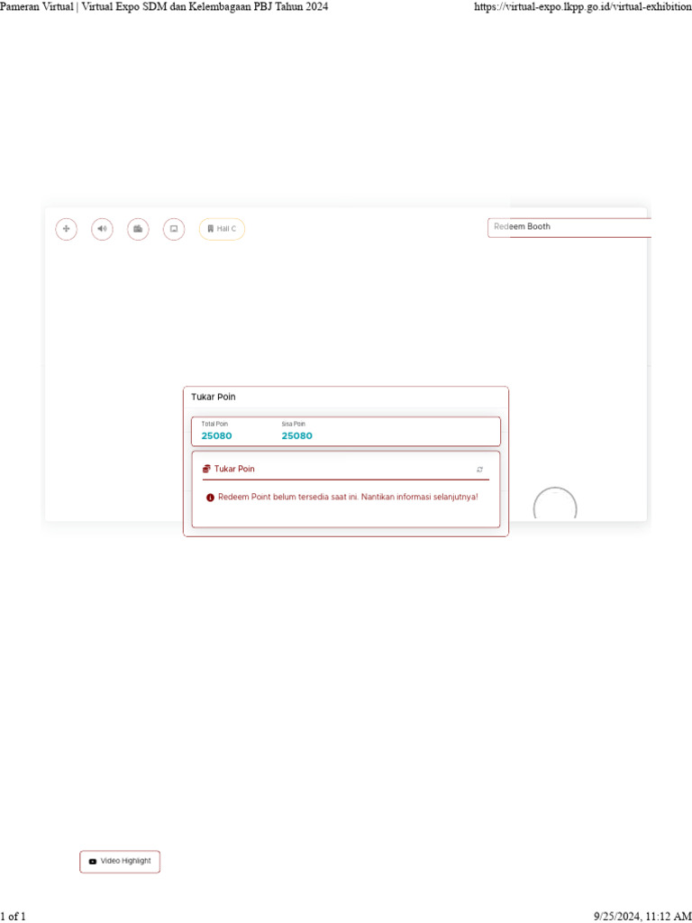 Pameran Virtual - Virtual Expo SDM Dan Kelembagaan PBJ Tahun 2024 | PDF