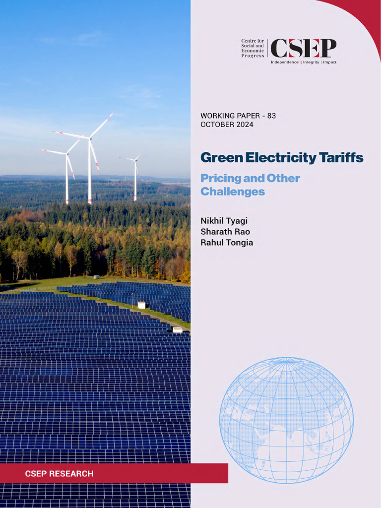 Green Electricity Tariffs Pricing and Other Challenges | PDF