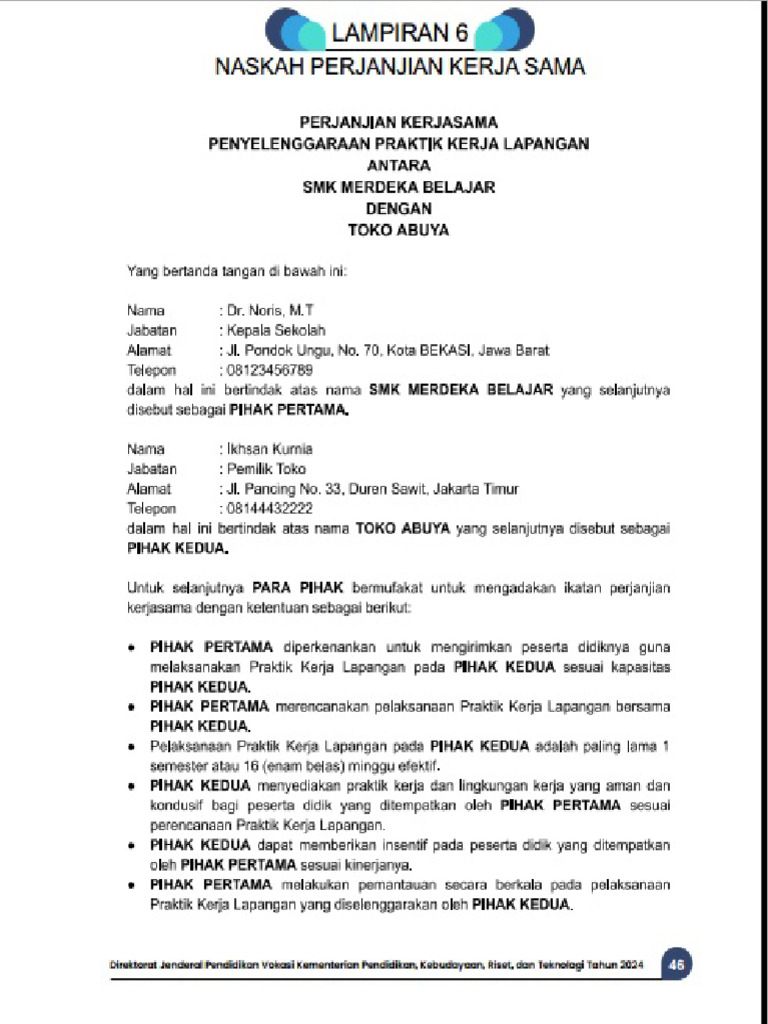 Format Mou 1 | PDF