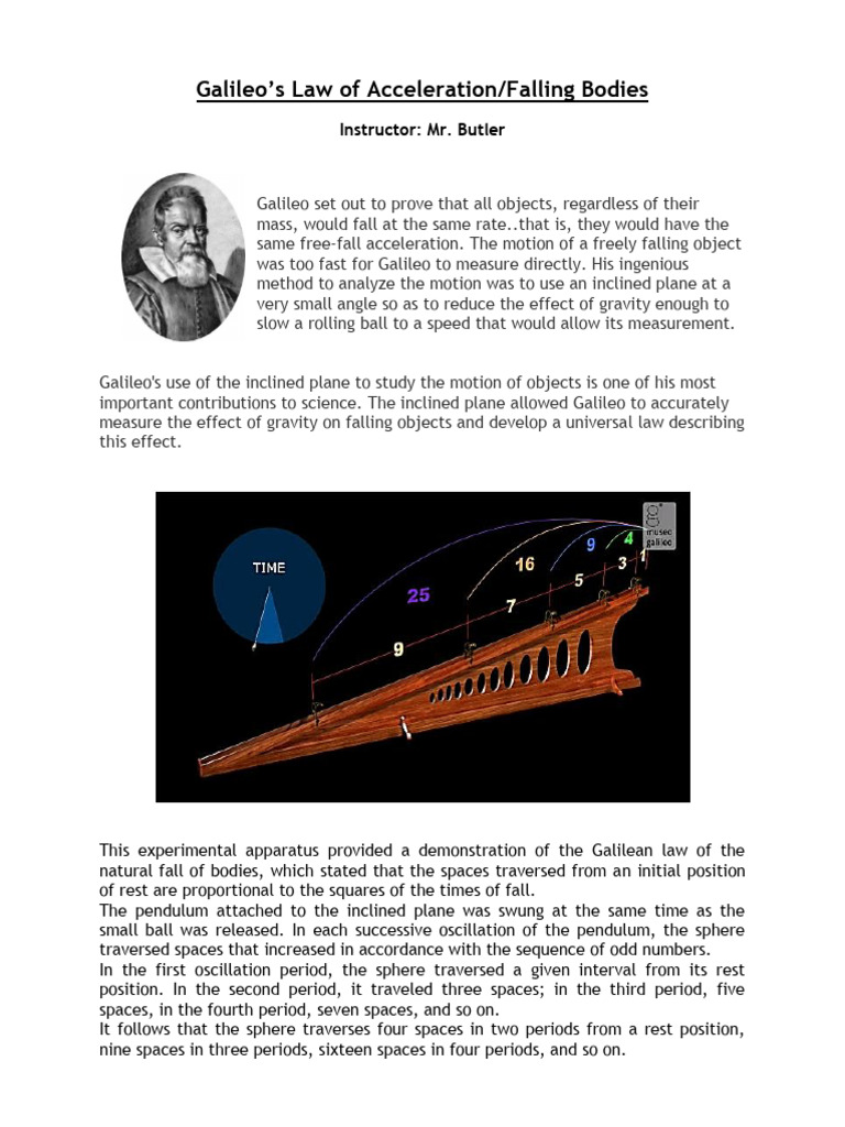 Law of Falling Bodies | PDF | Acceleration | Philosophy