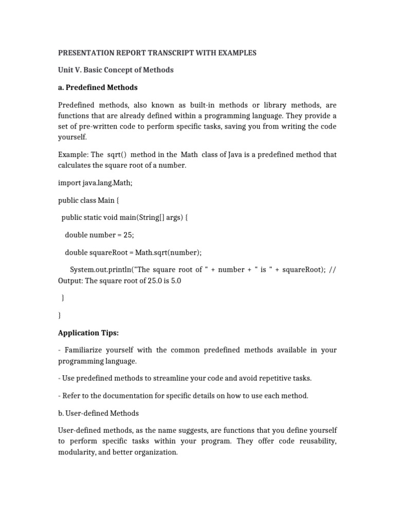Comprehensive_Report_Methods_in_Programming | PDF