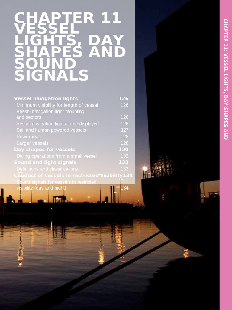 Chapter 11 Vessel Lights Day Shapes and Sound Signals | PDF