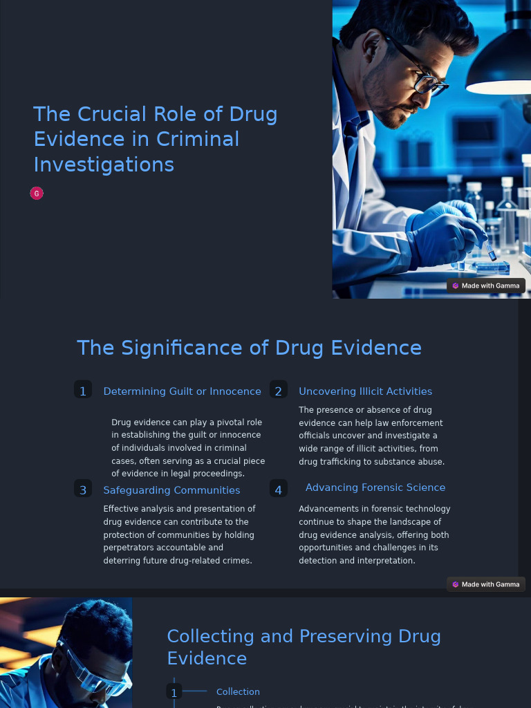 The Crucial Role of Drug Evidence in Criminal Investigations | PDF