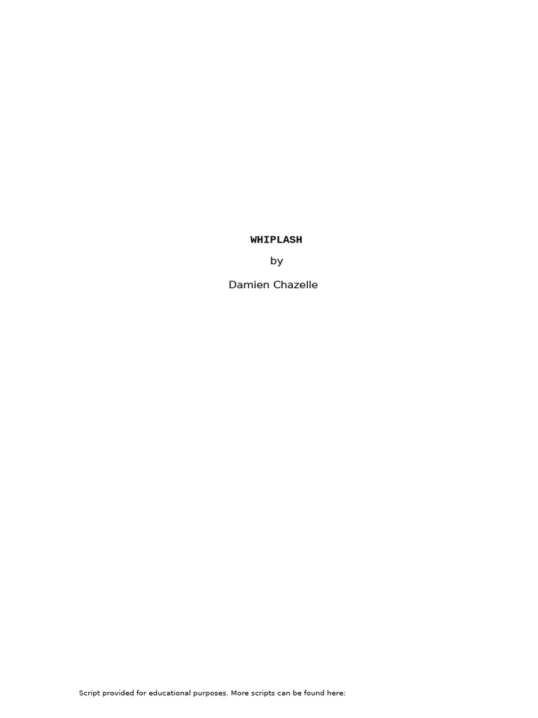 Whiplash Script | PDF