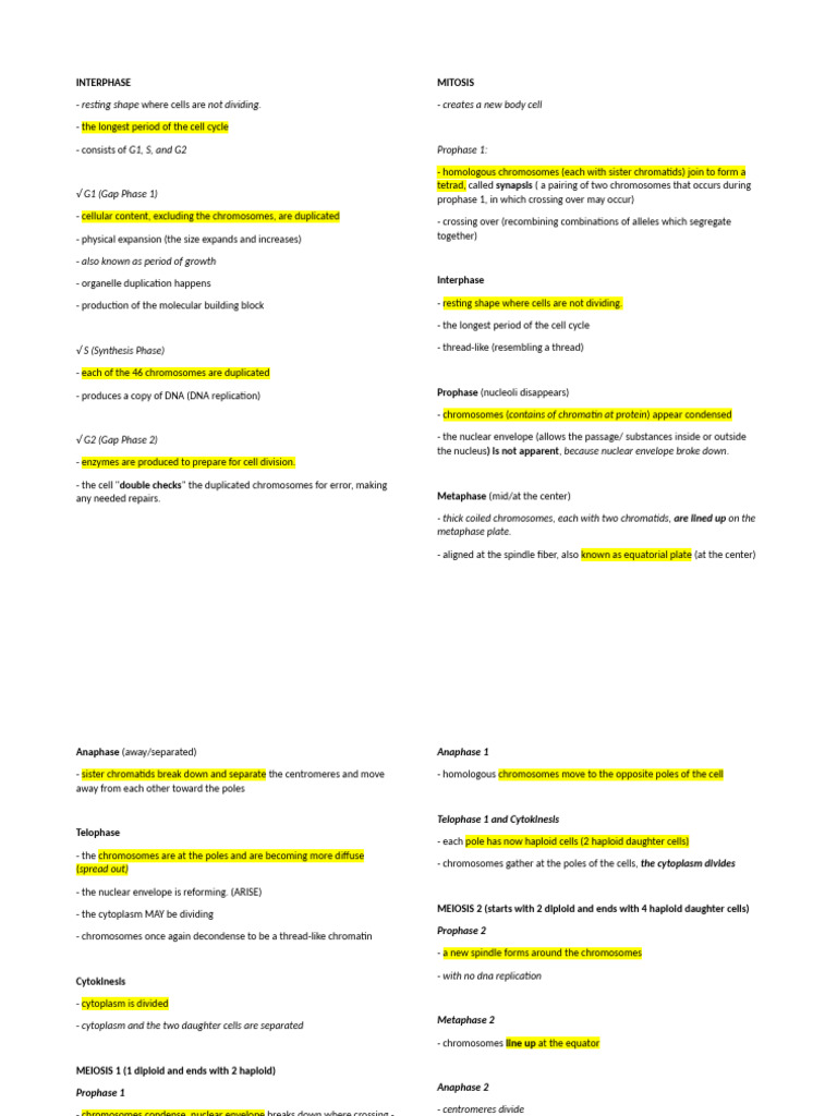 GenBio Module 2 Cell Division | PDF