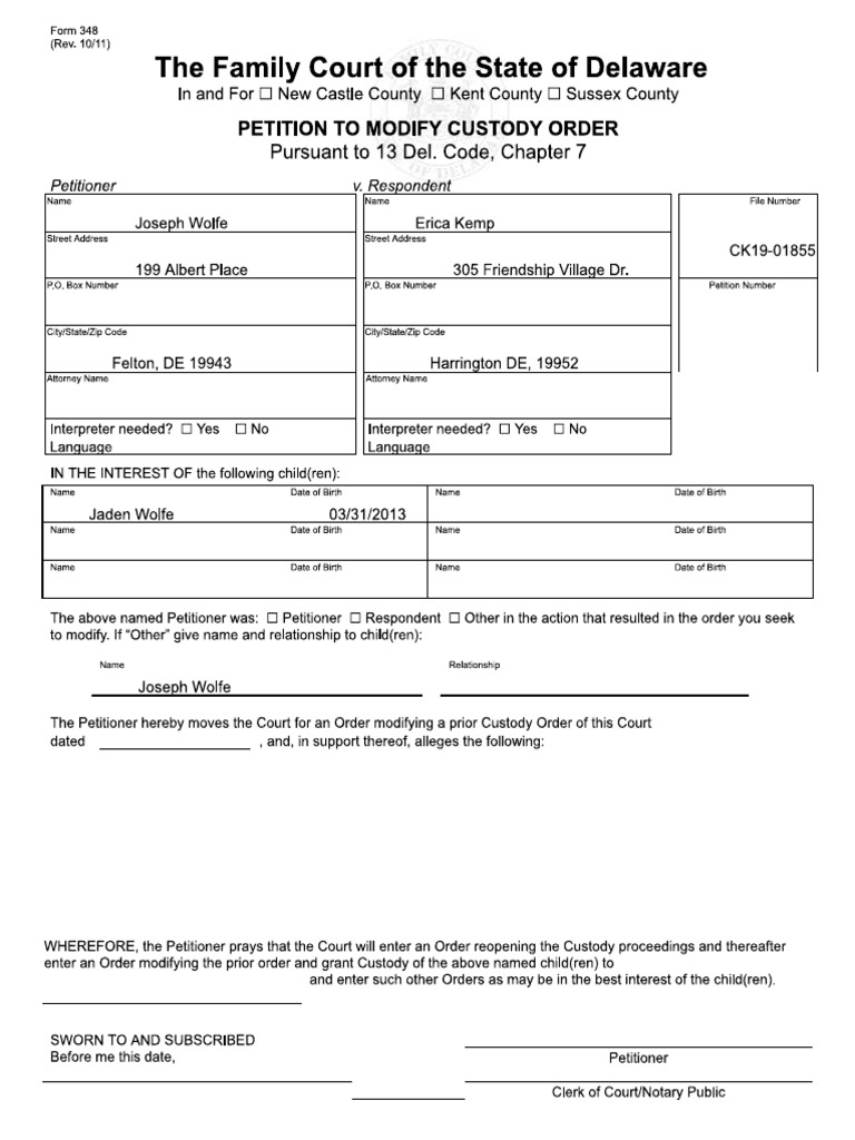 Custody Modification | PDF