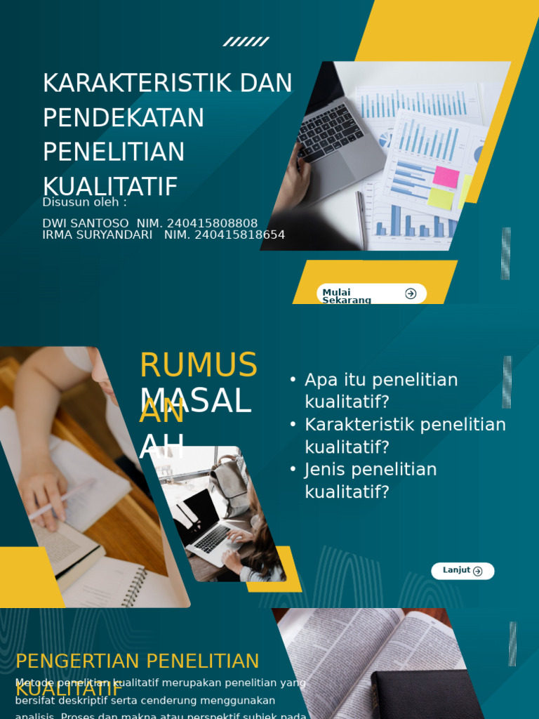 Karakteristik Dan Pendekatan Penelitian Kualitatif DWI S & BU IRMA | PDF