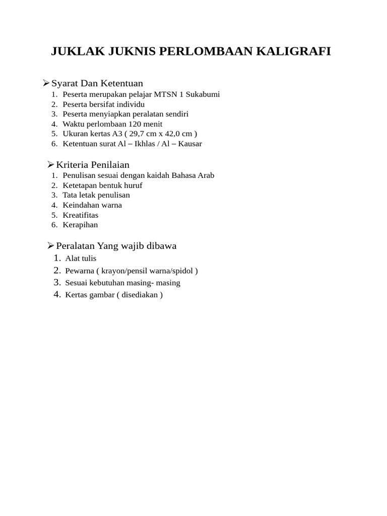 Juklak Juknis Bola Kaligrafi | PDF