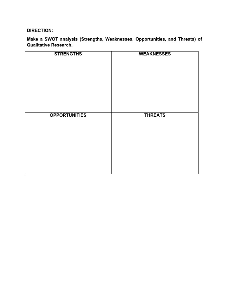Swot Analysis | PDF