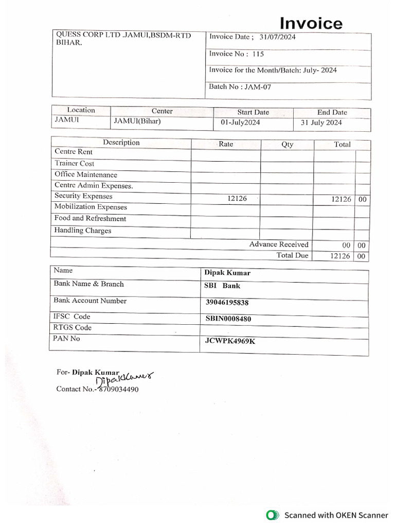 Security Expense July | PDF