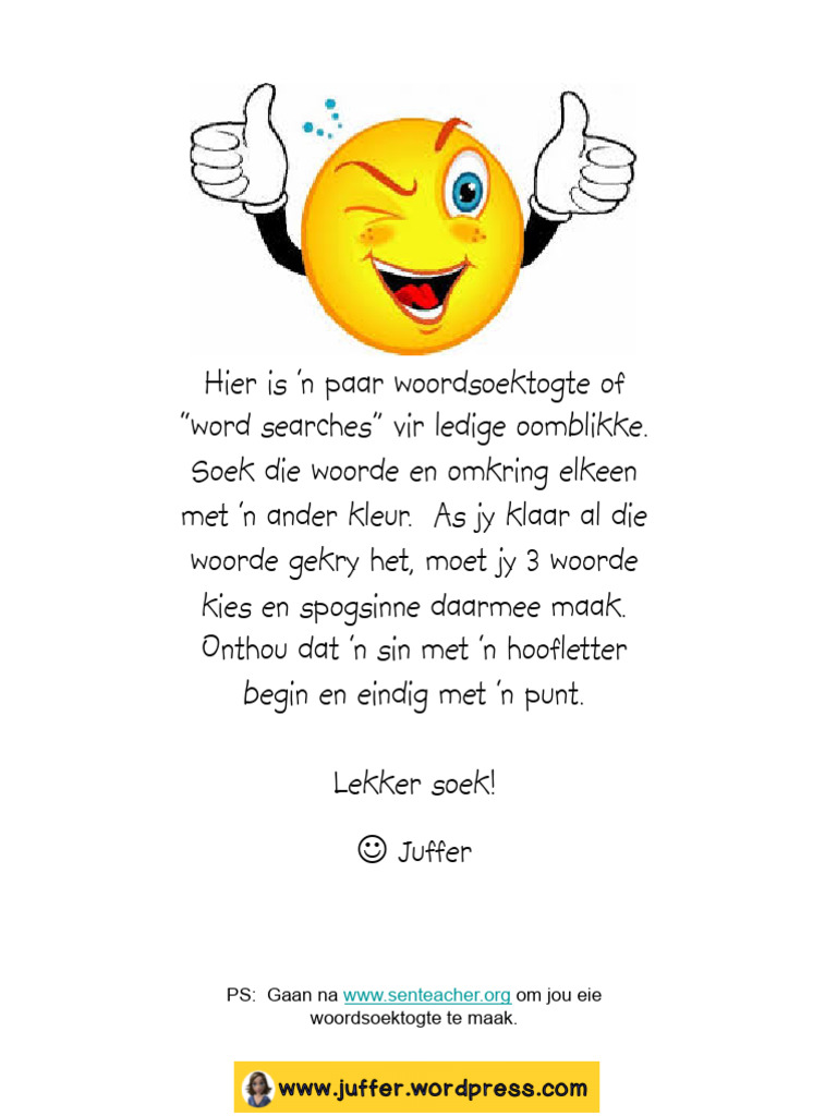 Tweeklanke Woordsoeke | PDF