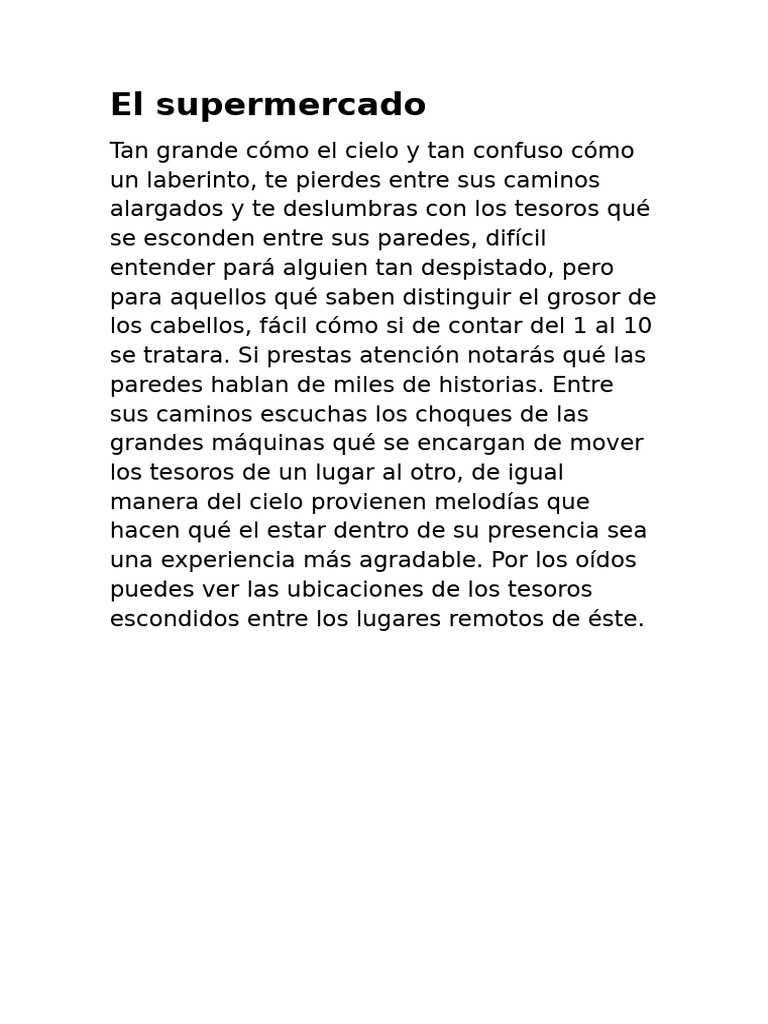 El Supermercado | PDF
