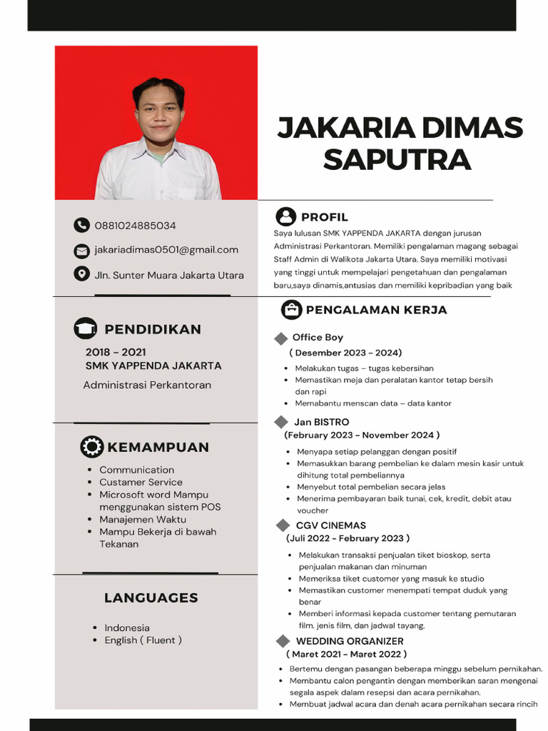 CV Jakaria Dimas Saputra | PDF