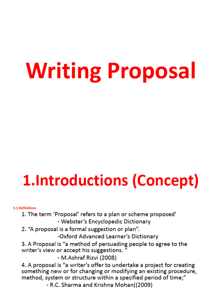 Writing Proposal | PDF