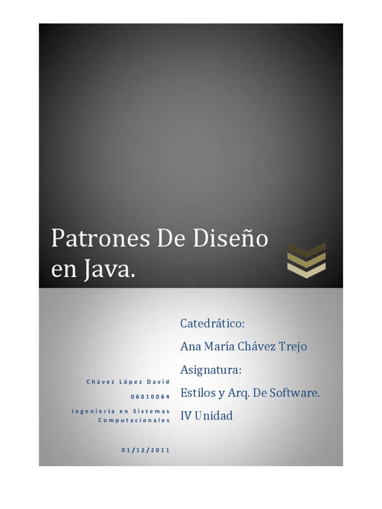 Patrones de Diseño en Java | PDF | Patrón de diseño de software ...