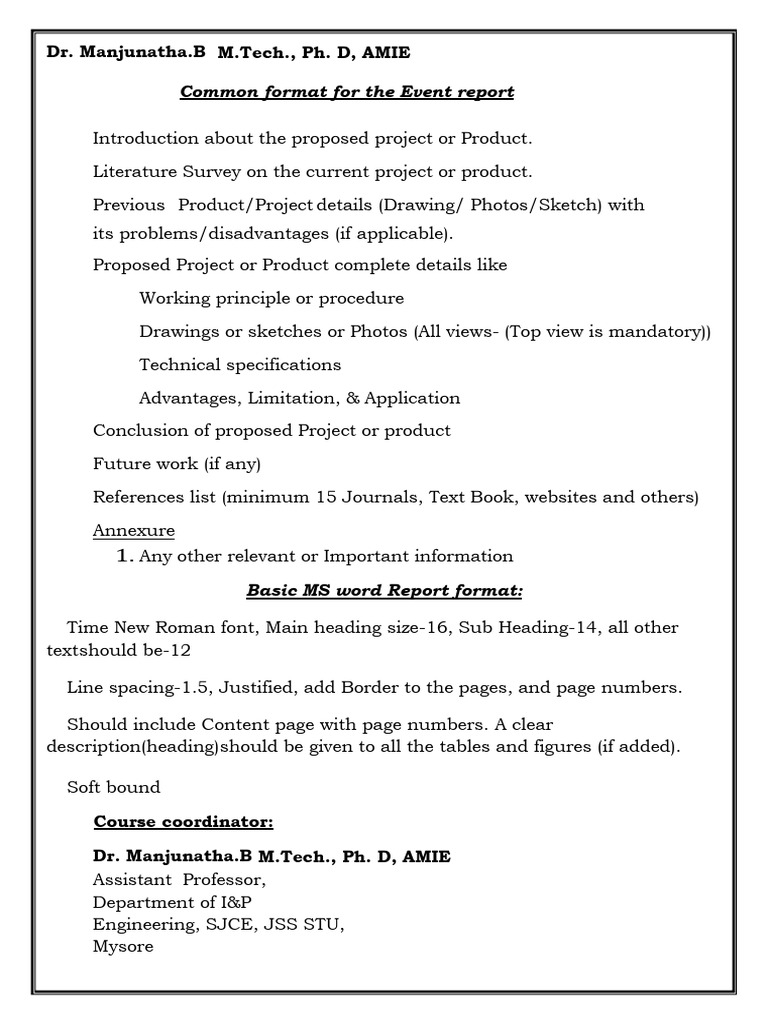 Event Report Format DR MB | PDF