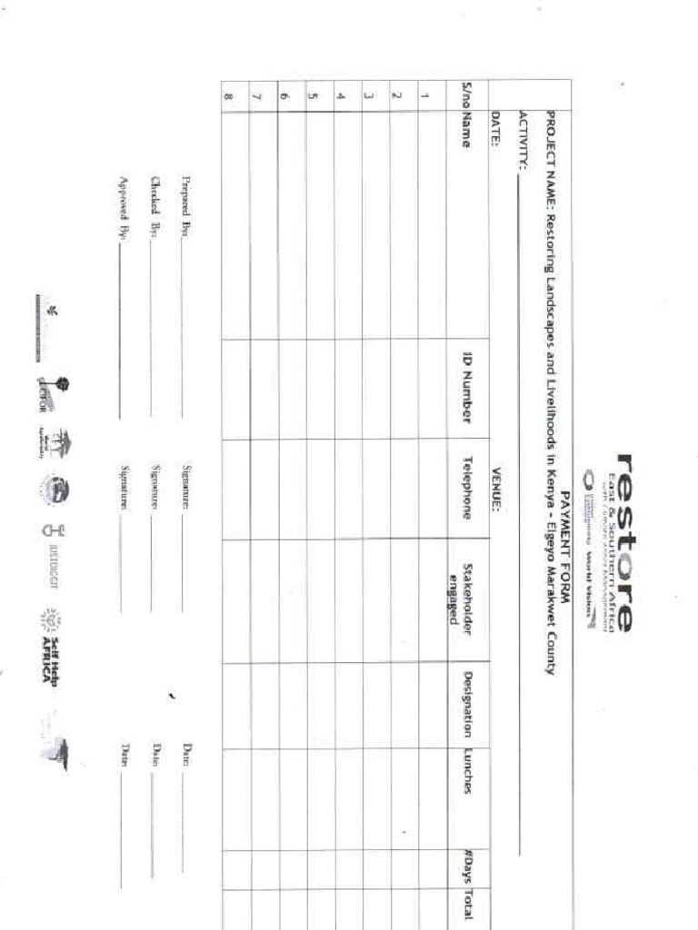 RESTORE AFRICA PAYMENT FORM | PDF