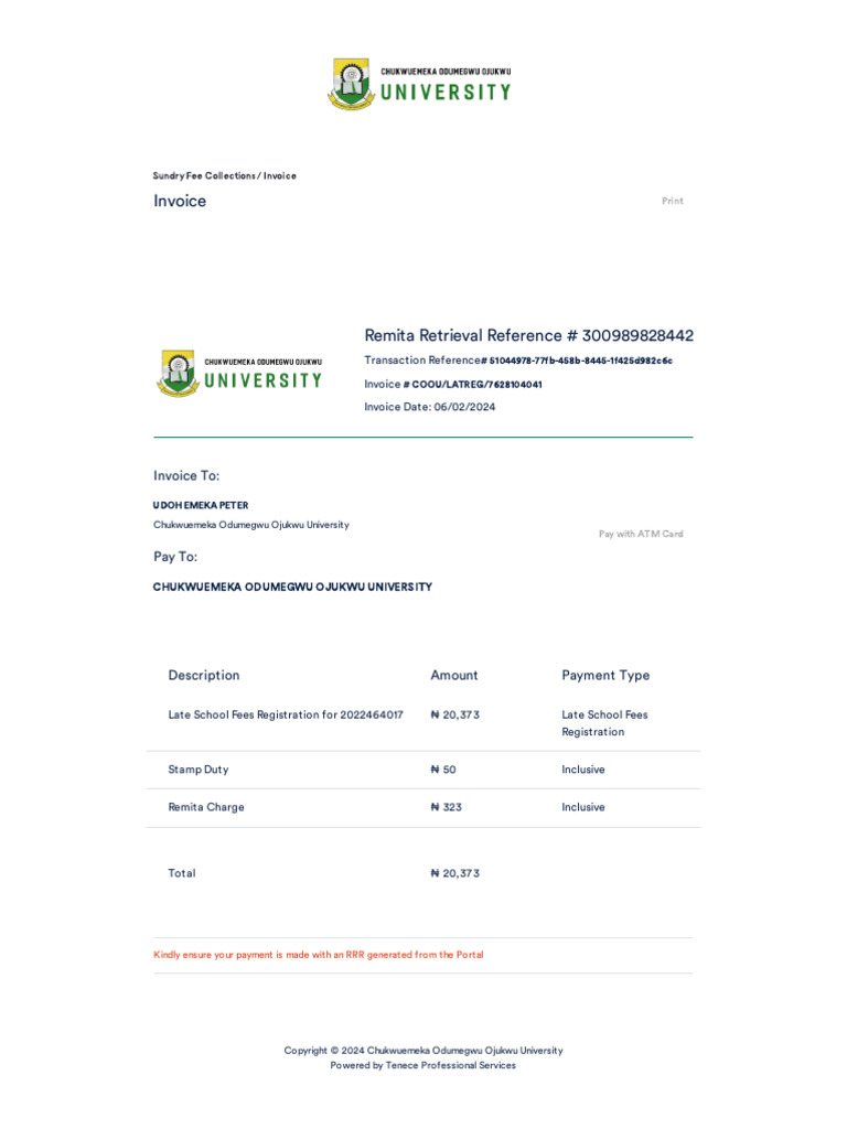 COOU SM Core Portal | PDF