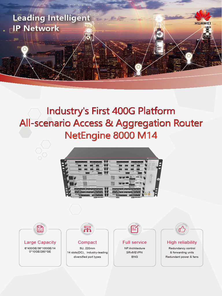 Huawei NetEngine 8000 M14 Brochure | PDF | Internet Protocols ...