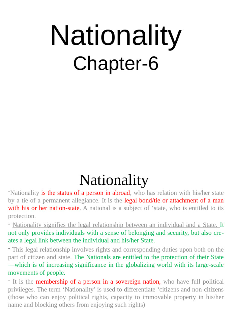 06 Nationality Final | PDF | Nationality | Citizenship