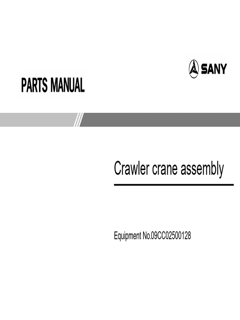 Crawler Crane Assembly: Equipment No | PDF