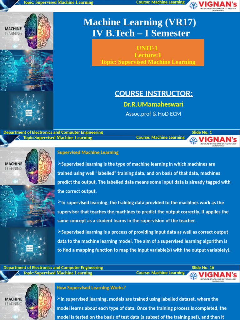 Supervised ML | PDF | Machine Learning | Teaching Methods & Materials