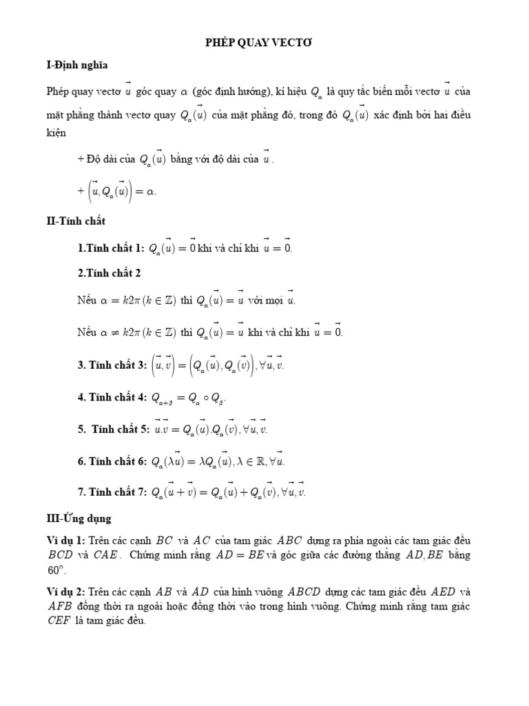 Phép Quay Vecto.11a1a | PDF