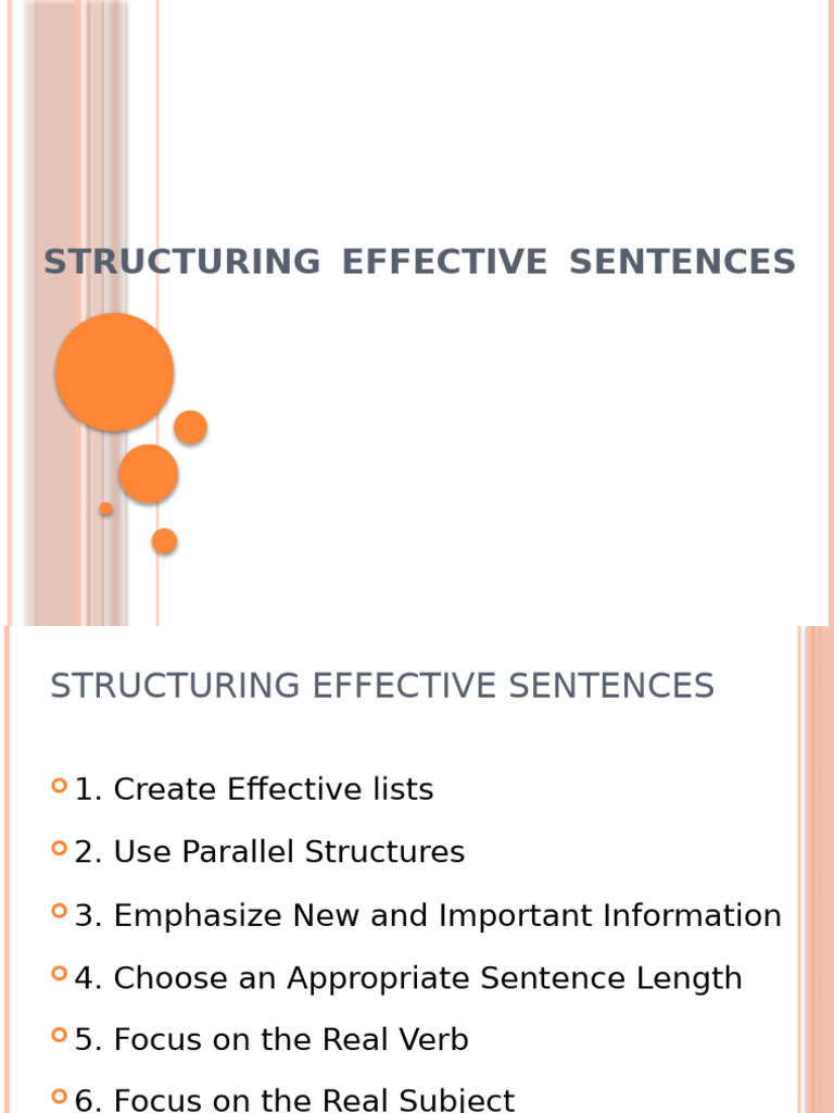 Mod 5. Structuring Effective Sentences | PDF