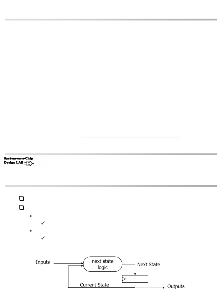 Finite State Machines (2) : Chester Sungchung Park Soc Design Lab ...