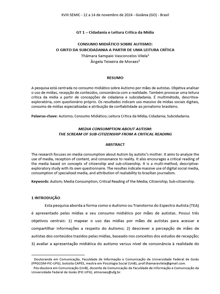 v2 Artigo Xviii Semic Gt1cidadania e LCM TSVV 05102024 | PDF