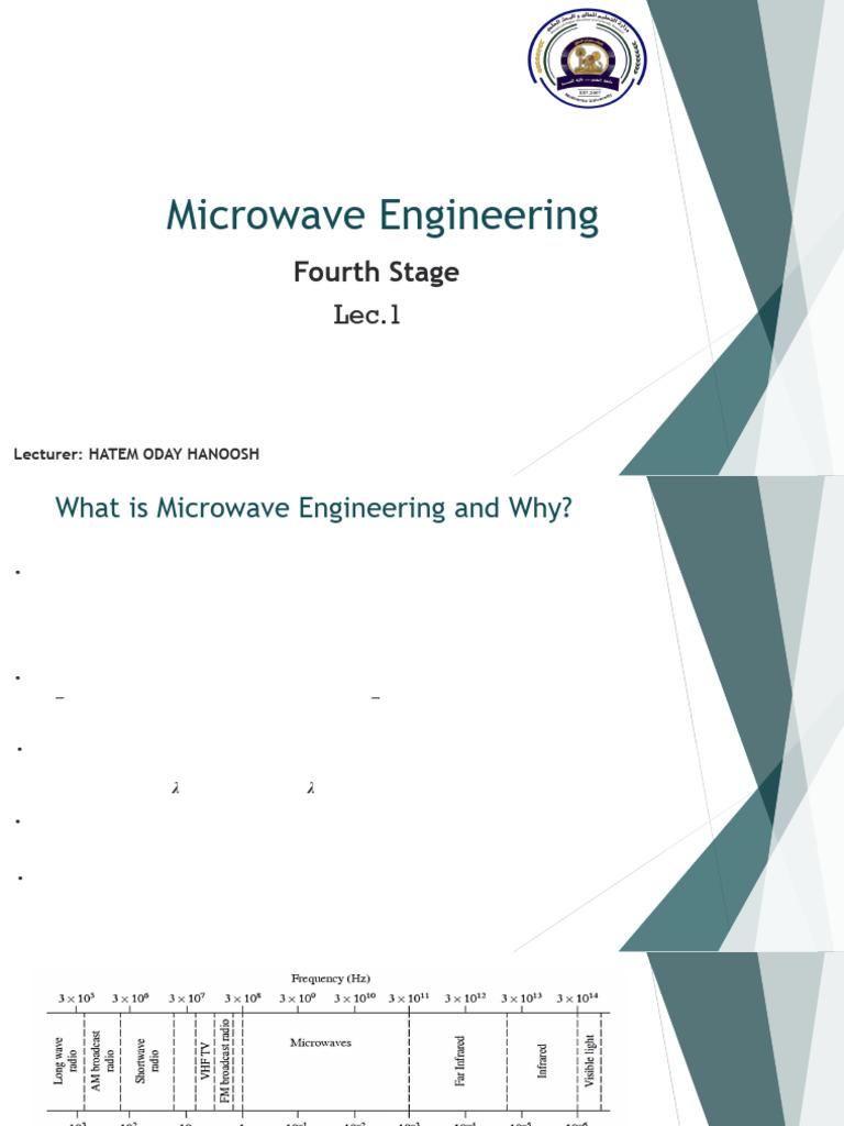 Microwave Engineering-lecture 1 | PDF