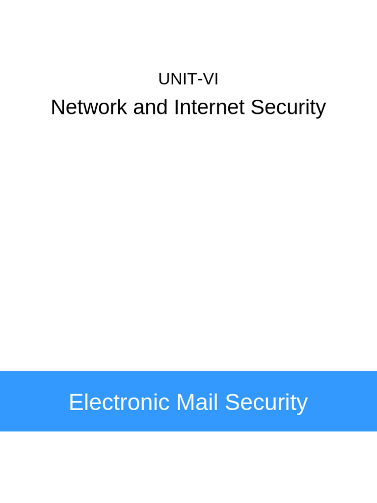 UT-VI - Network and Internet Security | PDF