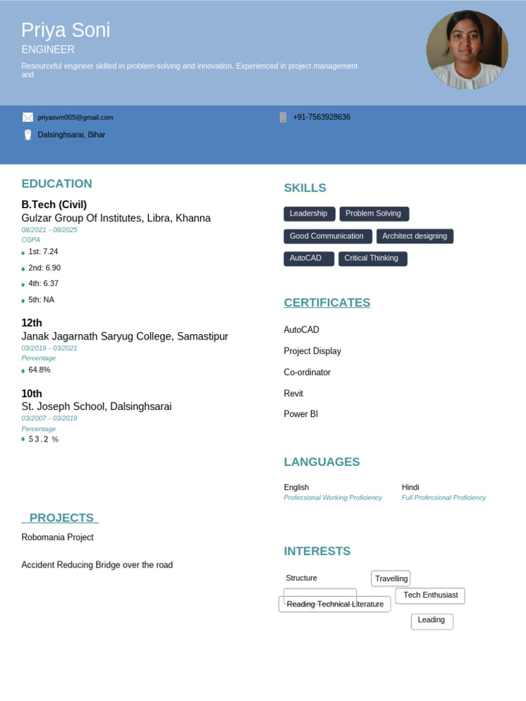 Priya Resume | PDF