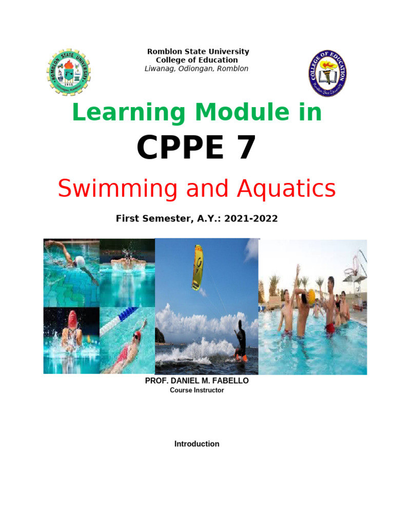 Swimming and Aquatics Module | PDF | Swimming (Sport) | Swimming