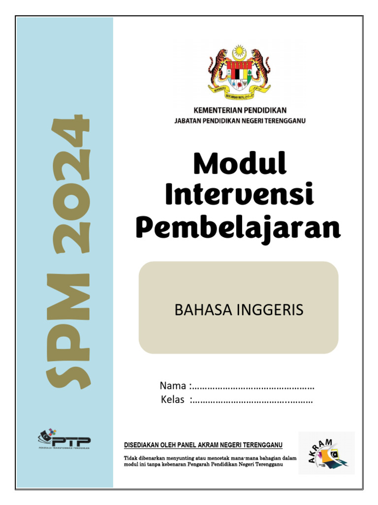 Mip SPM2024 Bahasa Inggeris | PDF