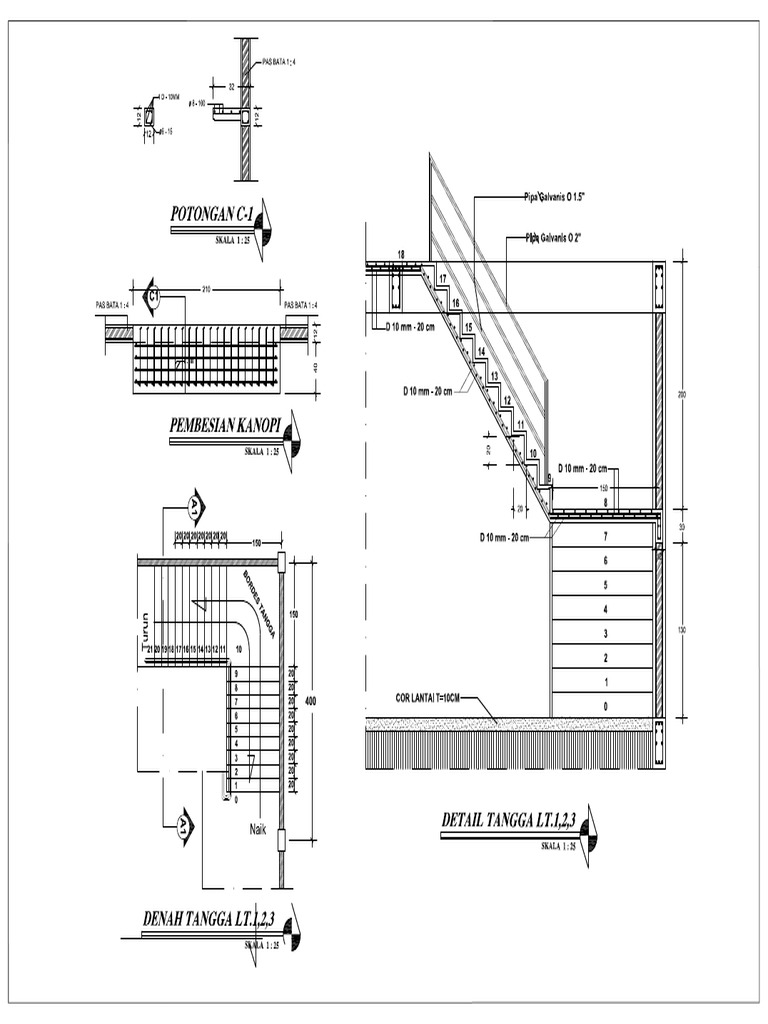 12 Detail Tangga | PDF
