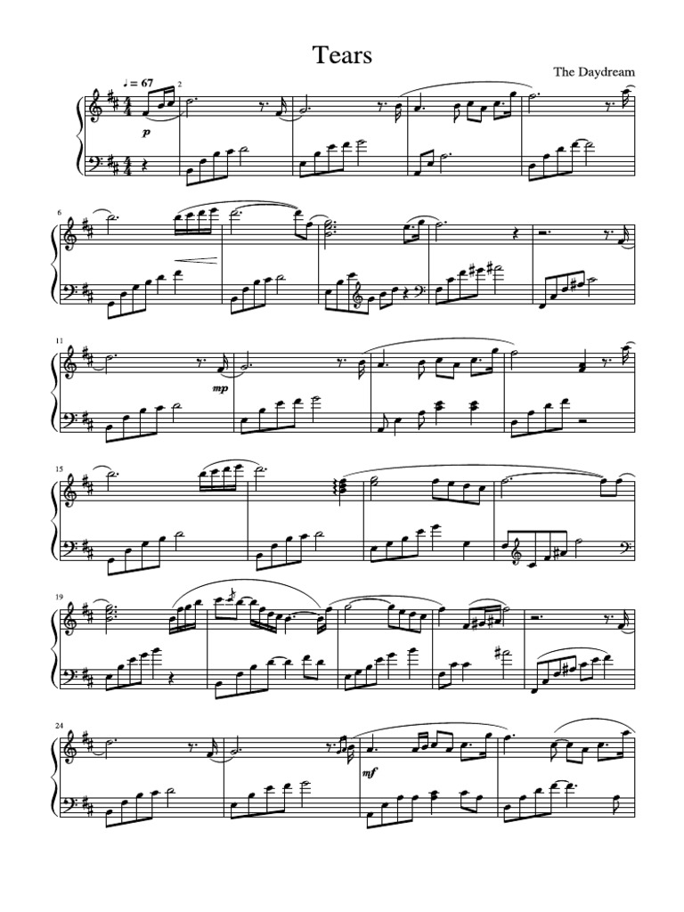 眼泪Tears by the Daydream | PDF