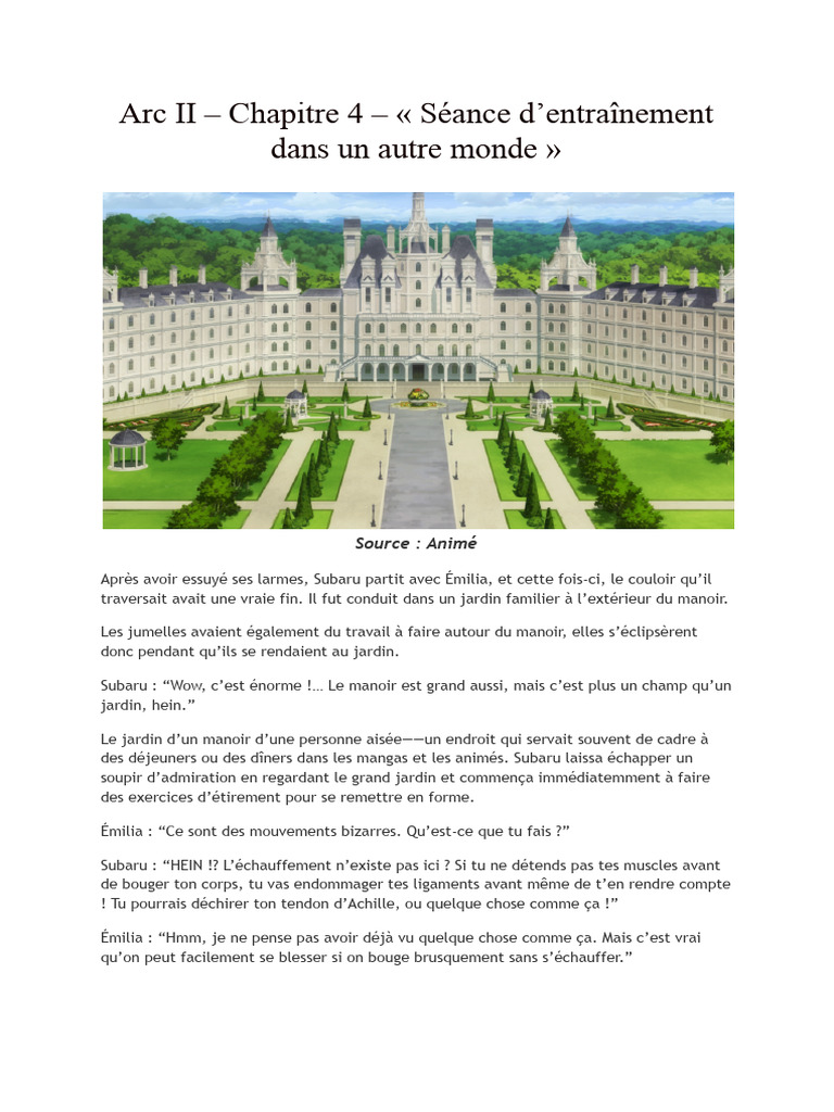 Arc 2 - Chapitre 4 Rezero FR | PDF